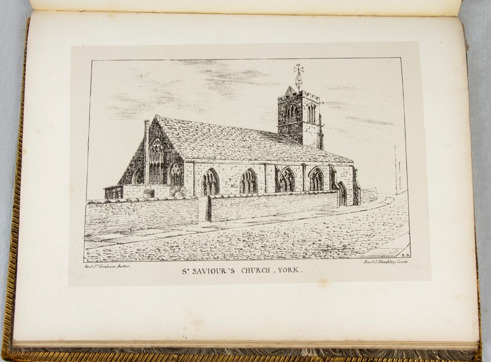 YORK Parish Churches 23 rare LITHOGRAPHS from 1831 architecture ...