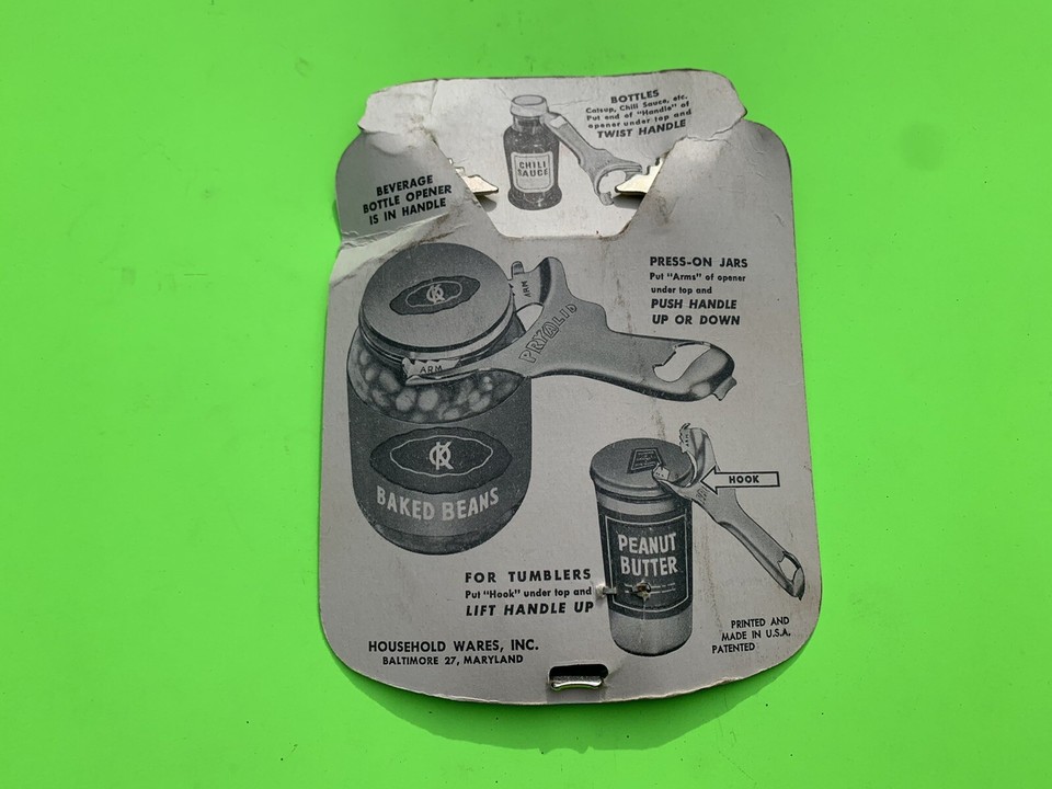 N.O.S. 1950’s Pry-A-Lid Mason Jar Opener | eBay