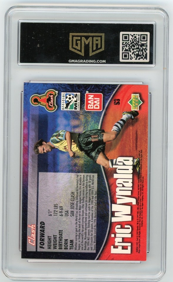 1997 UPPER DECK BANDAI MLS GOLD SIGNATURE ERIC WYNALDA SAN JOSE CLASH ...