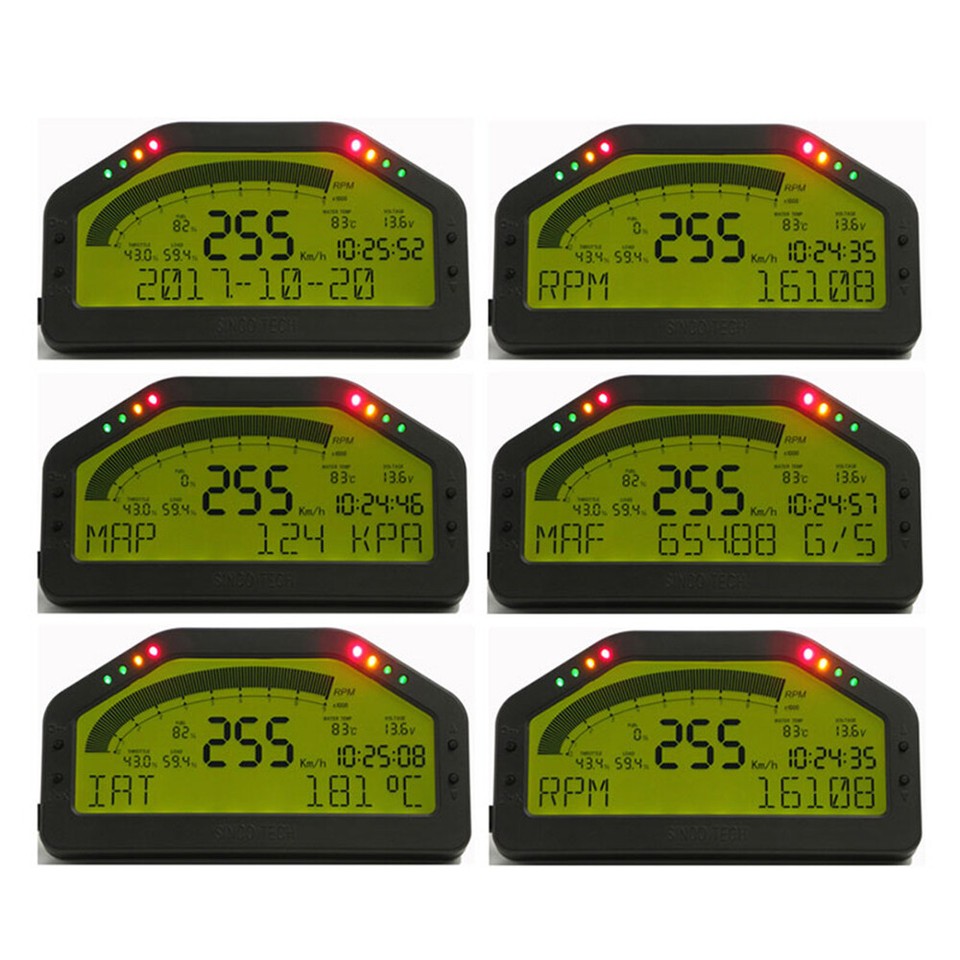 Bluetooth Car Dash Race Display OBD2 Dashboard LCD Screen Digital Gauge ...