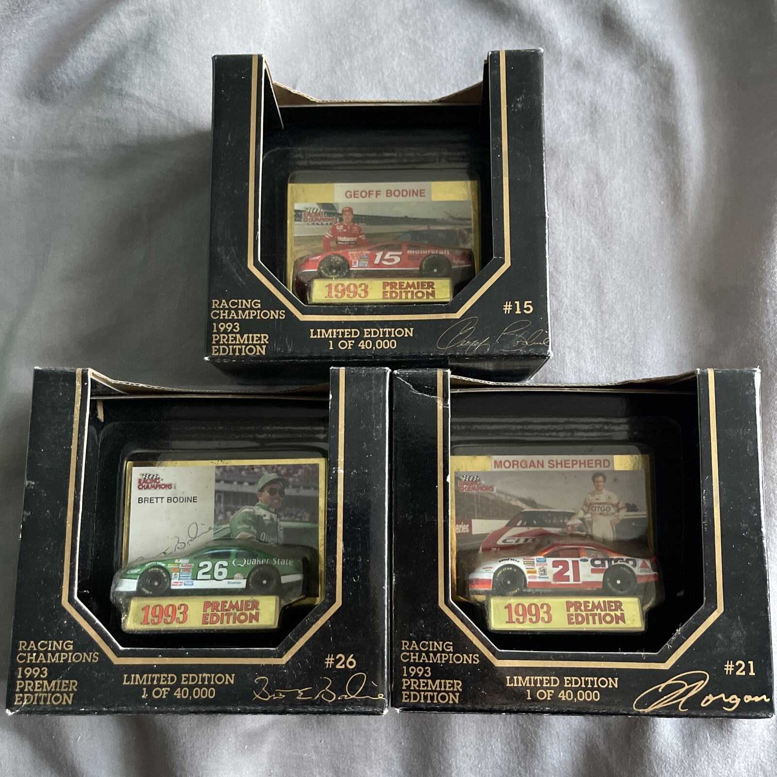 Lot Of 3 Racing Champions 1993 Premier Edition Limited Edition #21 #26 ...