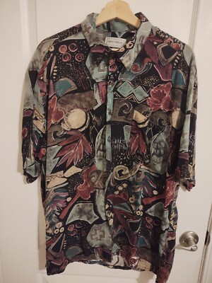 Vintage Men’s Mario Ferrari Shirt Button Up Multi-Color Size XL | eBay