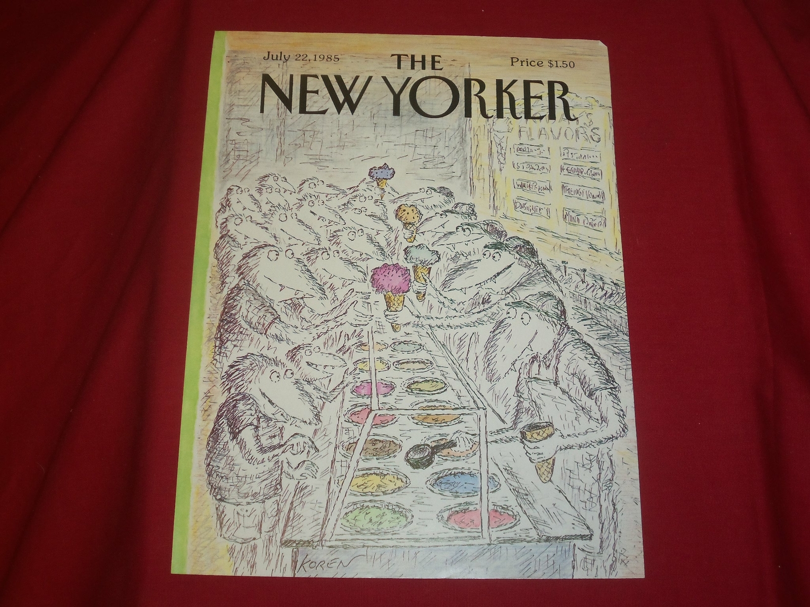 1985 JULY 22 NEW YORKER MAGAZINE FRONT COVER ONLY - GREAT ART FOR ...