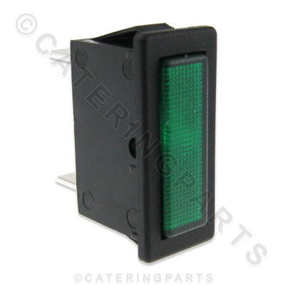 LINCAT NE34 RECTANGULAR PUSH FIT 30mm x 11mm GREEN NEON INDICATOR LAMP ...