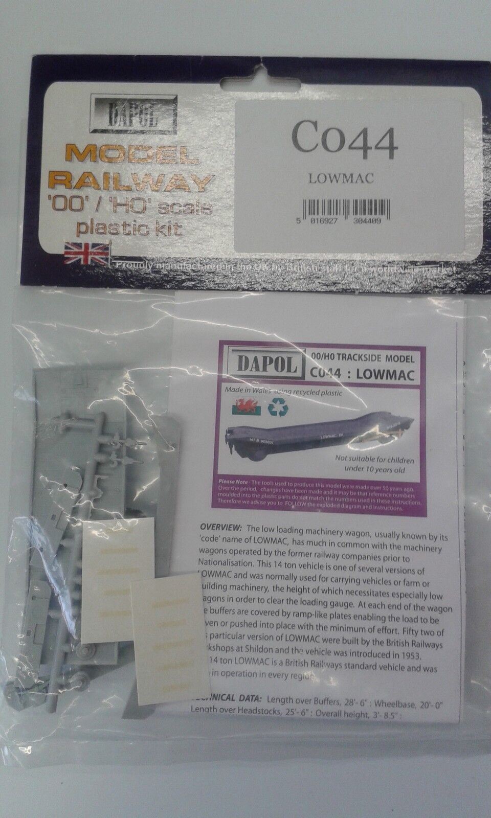 British Railways Lowmac Wagon Dapol Kitmaster C044 OO model kit | eBay UK