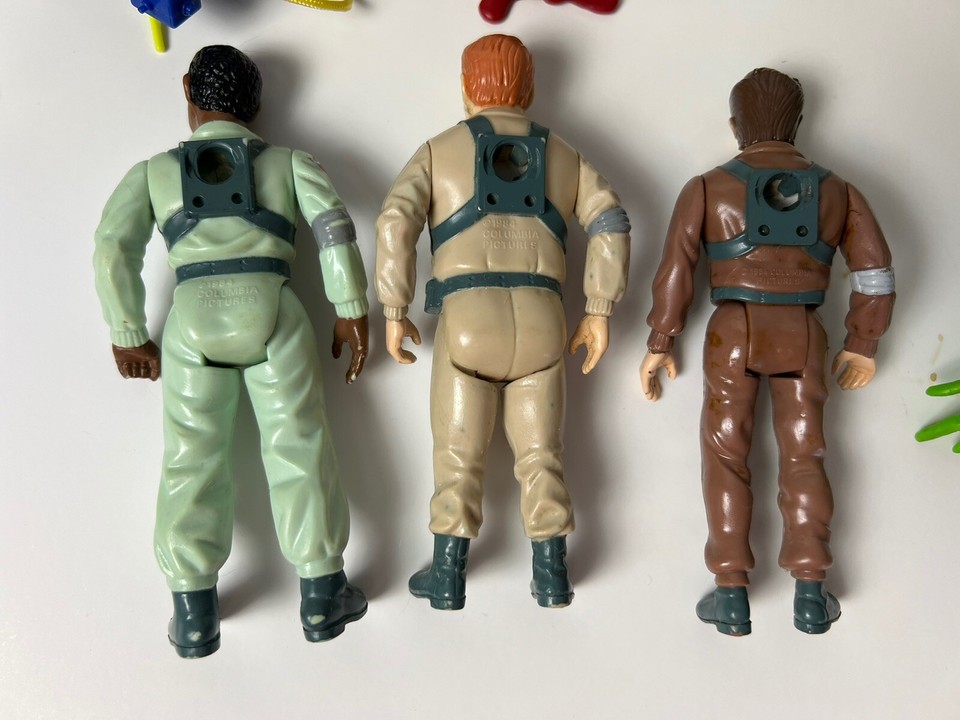 1984 Ghostbusters Action Figures Lot Ray Winston Slimer Stay Puff Car ...