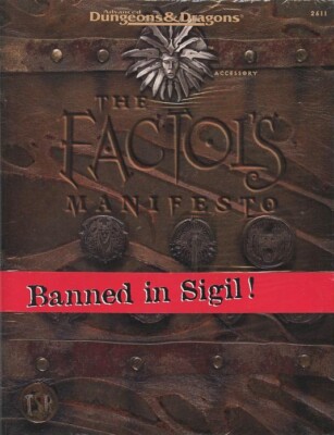THE FACTOL'S MANIFESTO SEALED Vintage Planescape D&D Dungeons Dragons ...