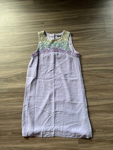 French Connection Women's Dress Sheath Lilac with Ombre Sequins Size US ...