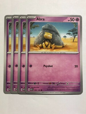 Pokemon Card 151 4x Playset Abra 063/165 Near Mint | eBay
