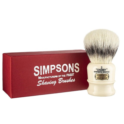 Chubby Shaving Brush- Simpson Shaving Brushes - Faux Ivory Handle ...