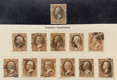 US Stamps : NO RESERVE! Treasury Department F/VF Used Full Set With ...