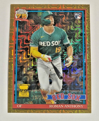 2026 TOPPS SERIES 1 ROMAN ANTHONY ROOKIE CHROME 75TH MOJO GOLD ...