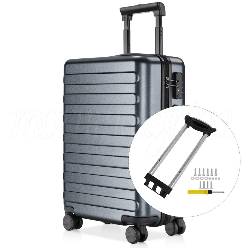 20 Inch Silver & Black Telescopic Pull Out Suitcase Handle Replacement ...