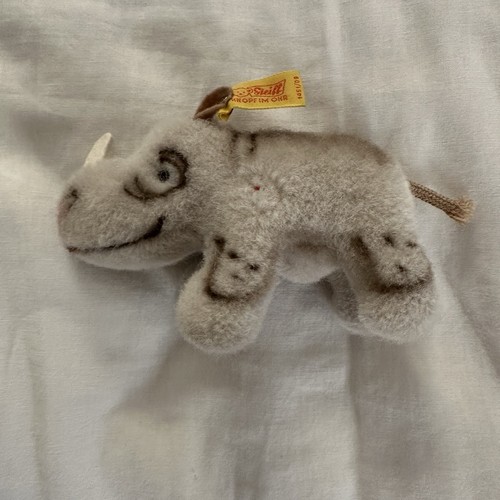 Rhino Rhinoceros Nosy Steiff Vintage Plush 1451/09 Button Ear Tag ...
