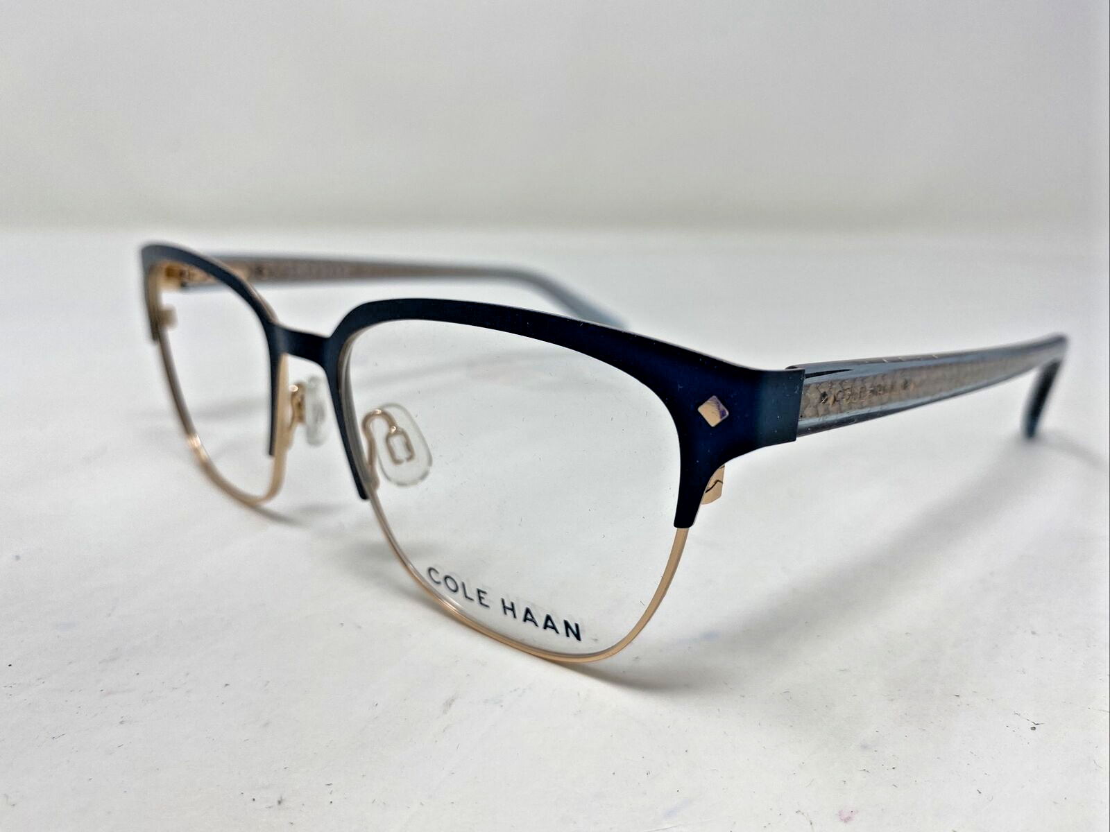 Cole Haan CH5023 (330) TEAL 52-17-135 Teal/Gold Full Rim Eyeglasses ...