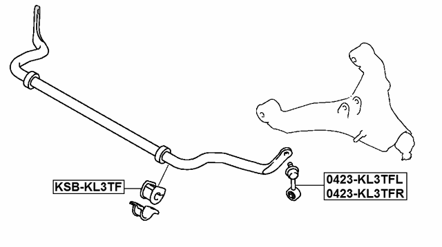 MSB-KL3TF Febest FRONT STABILIZER BAR BUSH D31 4056A219 | eBay