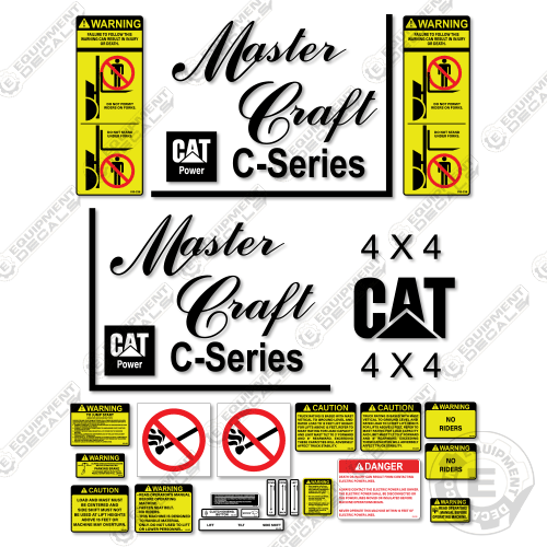Fits Caterpillar C-Series Forklift Decal Kit Master Craft - 7 YEAR 3M ...