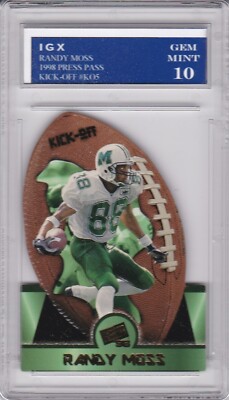 RANDY MOSS ROOKIE CARD 1998 Die-Cut RC Football Minnesota Vikings GEM ...