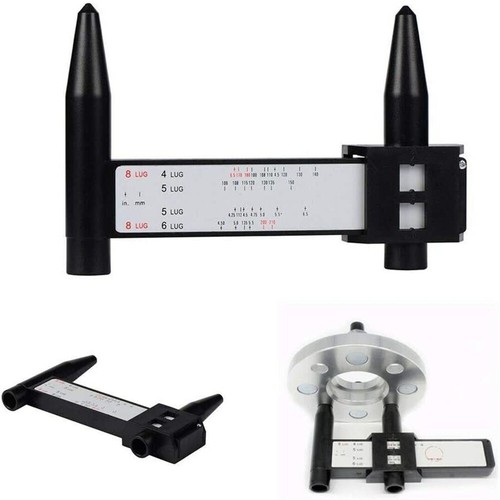 Car Wheel Rim Bolt Pattern Measure Gauge Tool PCD Ruler 4/5/6/8 Lug | eBay
