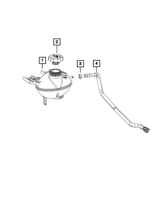New Genuine Mopar Coolant Bottle Supply Hose OE 68249904AA | eBay