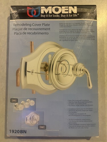 Moen Remodeling Cover Plate Model 1920BN for 2 3 Handle Tub/Shower ...