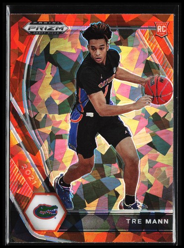 Tre Mann #21 2021-22 Prizm Draft Picks Orange Cracked Ice PRIZM Rookie ...