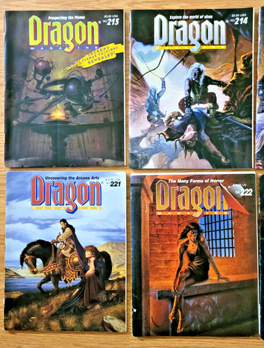 Lot 8 1995 Dragon TSR Magazine Vintage Dungeons & Dragons | eBay
