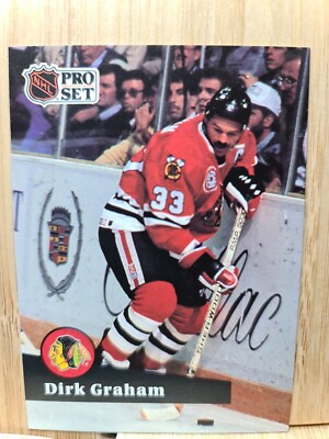 DIRK GRAHAM🏆1991 Pro Set #51 CHICAGO NHL Hockey Card🏆FREE POST | eBay ...
