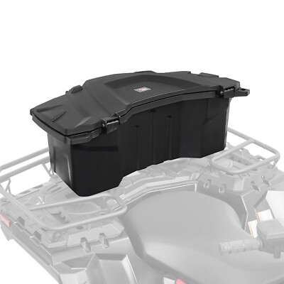 ATV Rear Rack Cargo Box Locking Storage Trunk Box For 0.75"-1" ATV Tube ...