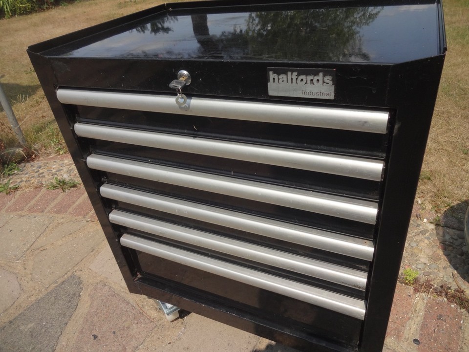 HALFORDS INDUSTRIAL ROLLER CABINET ~ TOOL STORAGE ~ 6 DRAWERS | eBay UK