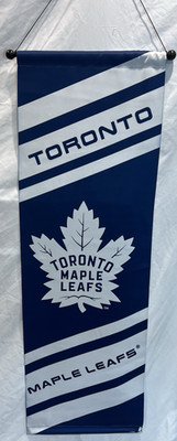 Toronto Maple Leafs Suede Banner w/ Hanger Two-Sided 15"x46" NHL Team ...