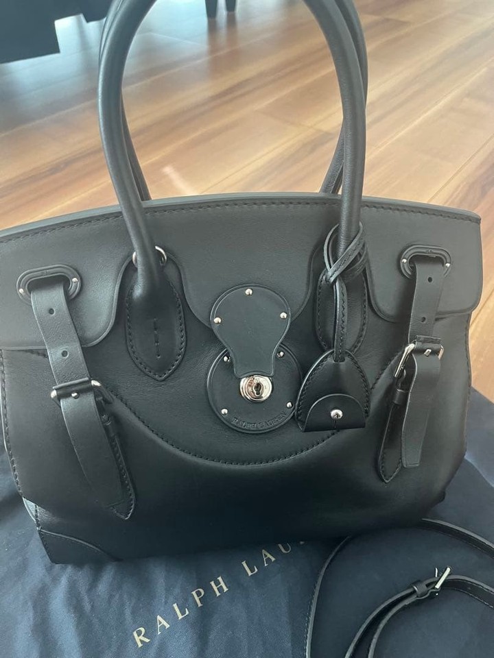 Ralph Lauren Ricky Bag Handbag Black Leather | eBay