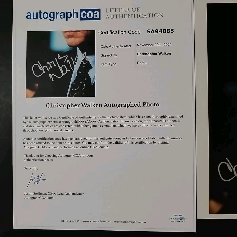 Christopher Walken Signed Autographed 8x10 ACOA LOA | eBay