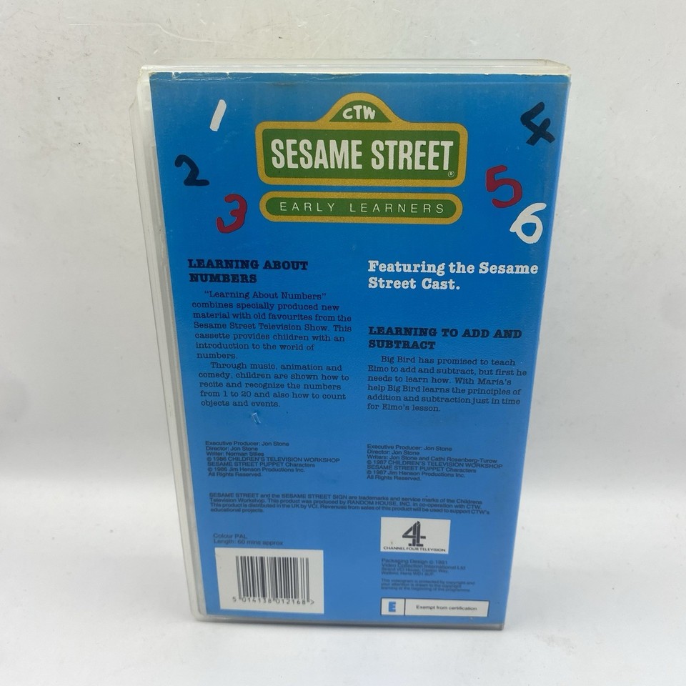 Sesame Street Learning to Add and Subtract VHS Tape 1987 Rare PAL | eBay UK