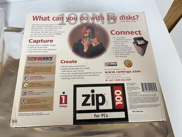 Iomega 100MB External Zip Drive Parallel Port 10919 New OPEN BOX ...