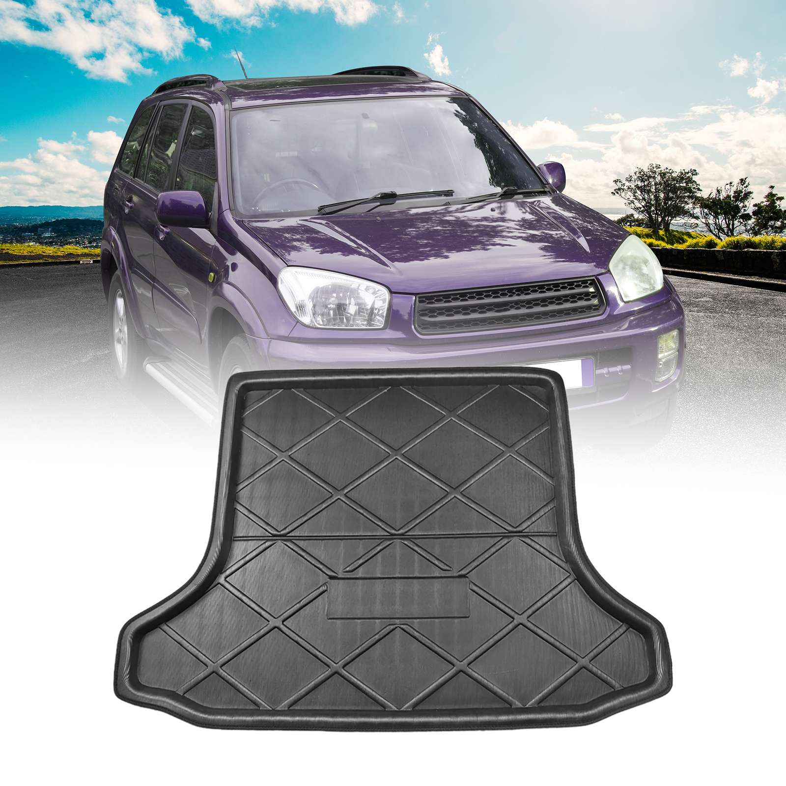 Cargo Trunk Tray Cargo Liner Rear Trunk Floor Mat for Toyota RAV4 2001 ...