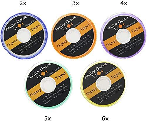 AnglerDream 2 3 4 5 6X Tippet Line Clear Nylon 50M /55Yds Fly Fishing ...