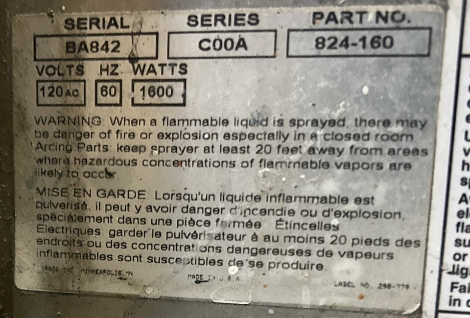 GRACO ULTIMATE MX 1595 AIRLESS PAINT SPRAYER: gun/hose/max 3,000psi ...