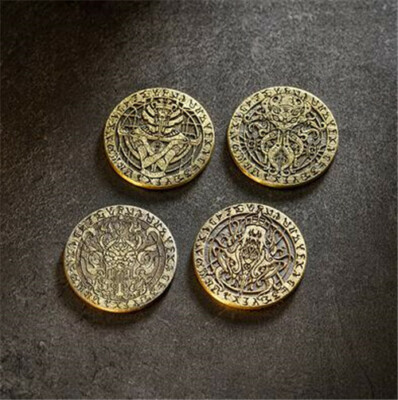 4pcs Cthulhu Mythos Young Cthulhu Metal Coin Game Coins Souvenir ...