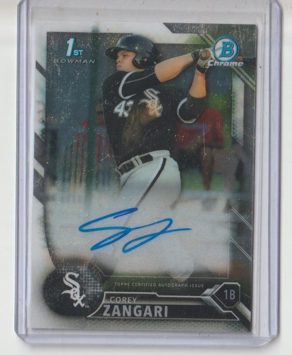 Corey Zangari 2016 Chrome 1st Bowman Auto Base Card #BCAP-CZ | eBay