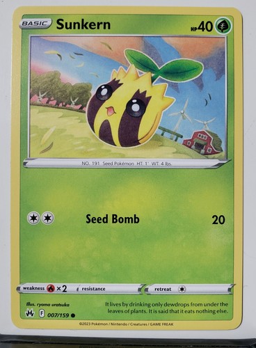 Sunkern 007/159 - NM / M - Crown Zenith Pokemon Card - $2 Combined ...