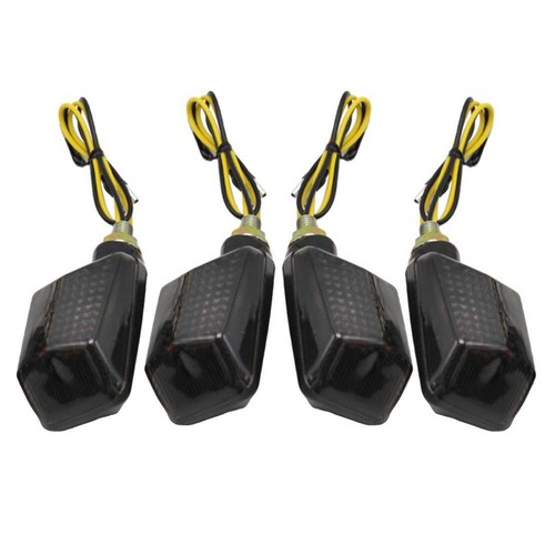 4Pcs Motorcycle Bike LED Turn Signal Amber Light Lamp Indicators ...