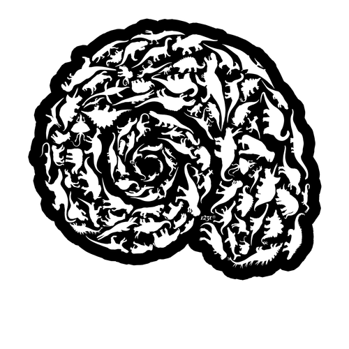 2 x Large Car Stickers dino fossil Decal Bumper Bike Truck Laptop ...