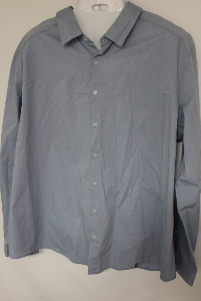 OGIO LIGHT BLUE PERFORMANCE L/S Button-Up DRESS SHIRT SZ: 3XL 3X XXXL ...