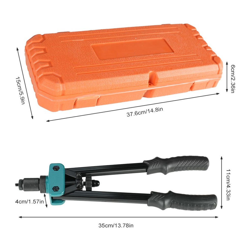 Portable 14inch Rivnut Tool Kit 60PCS M3-M10 Nutsert Rivet Tool Set ...