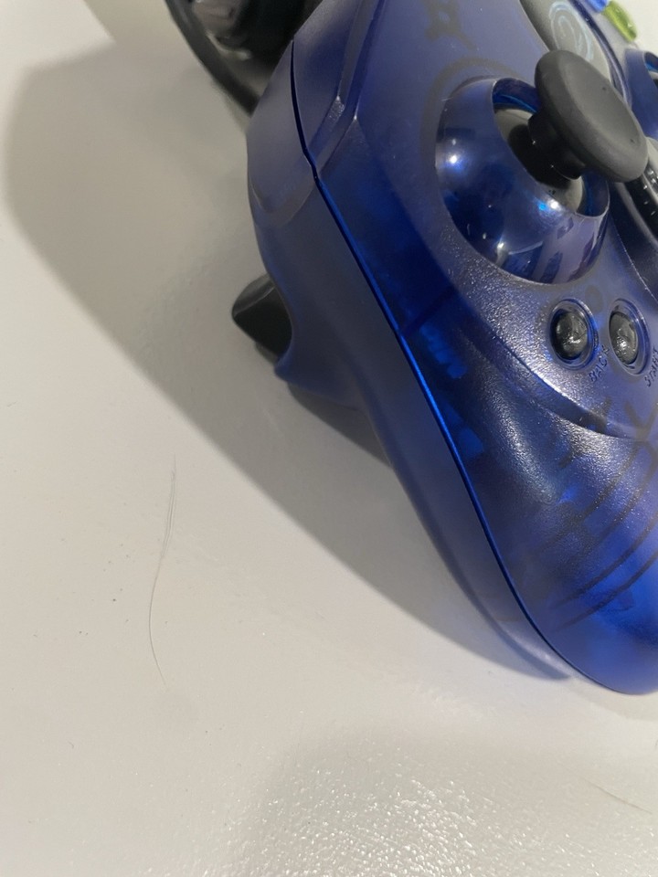 Original Xbox S-Type Controller, Blue, Halo 2 Edition -SERVICED CLEANED ...