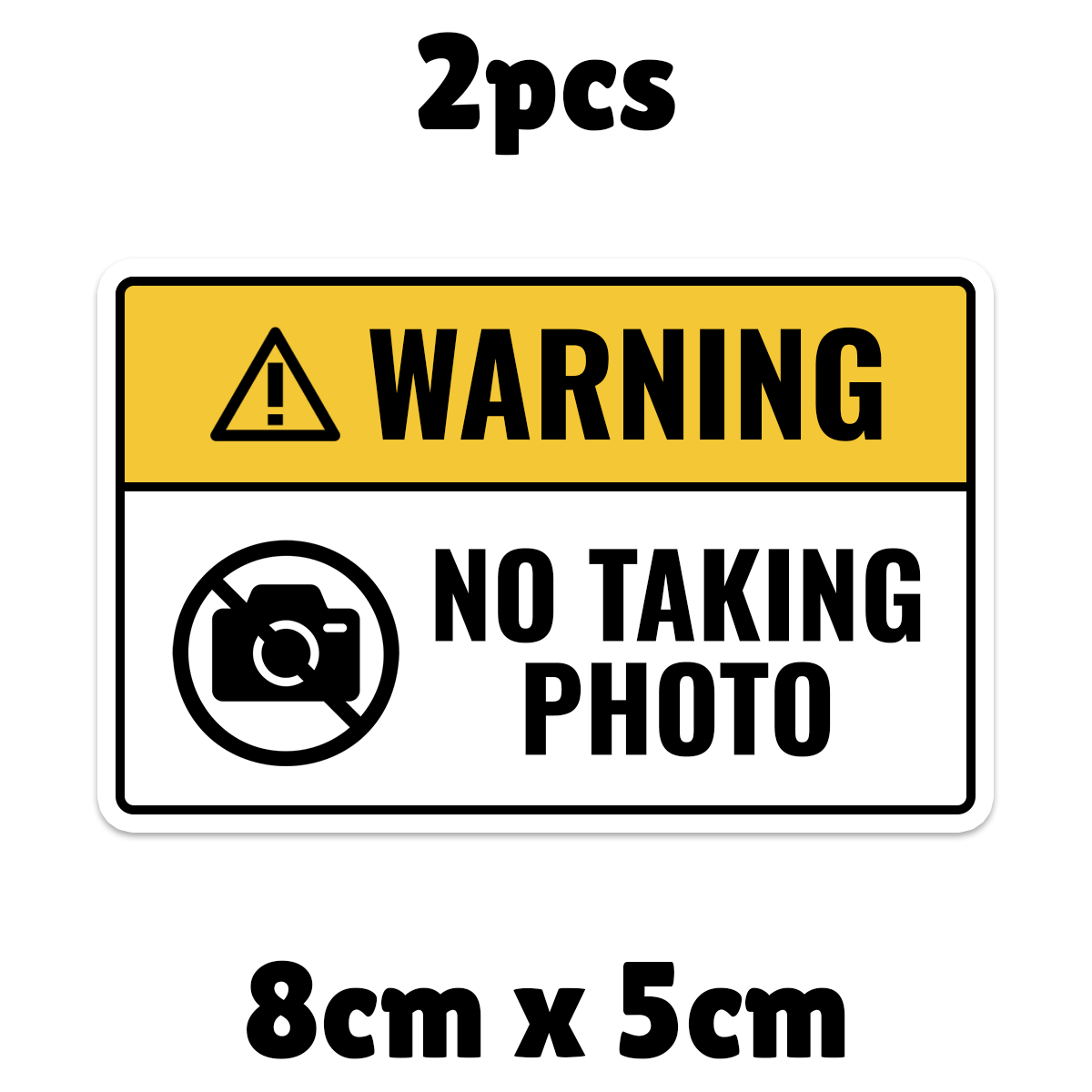 2 x No Taking Photo Warning Safety Sign Label Sticker Decal | eBay ...