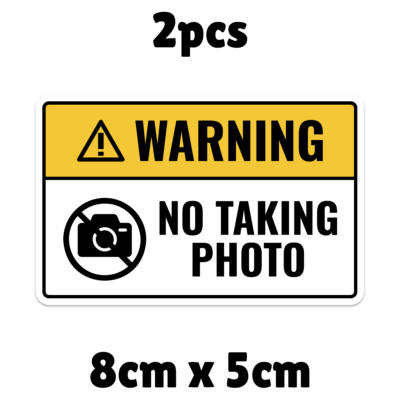 2 x No Taking Photo Warning Safety Sign Label Sticker Decal | eBay ...