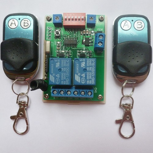 DC 12V Motor Delay Switch Forward Reverse Timing Adjustable RF Remote ...