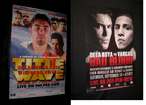 1997 PAY-PER-VIEW POSTER Title Wave DE LA HOYA vs RIVERA & DE LA HOYA ...